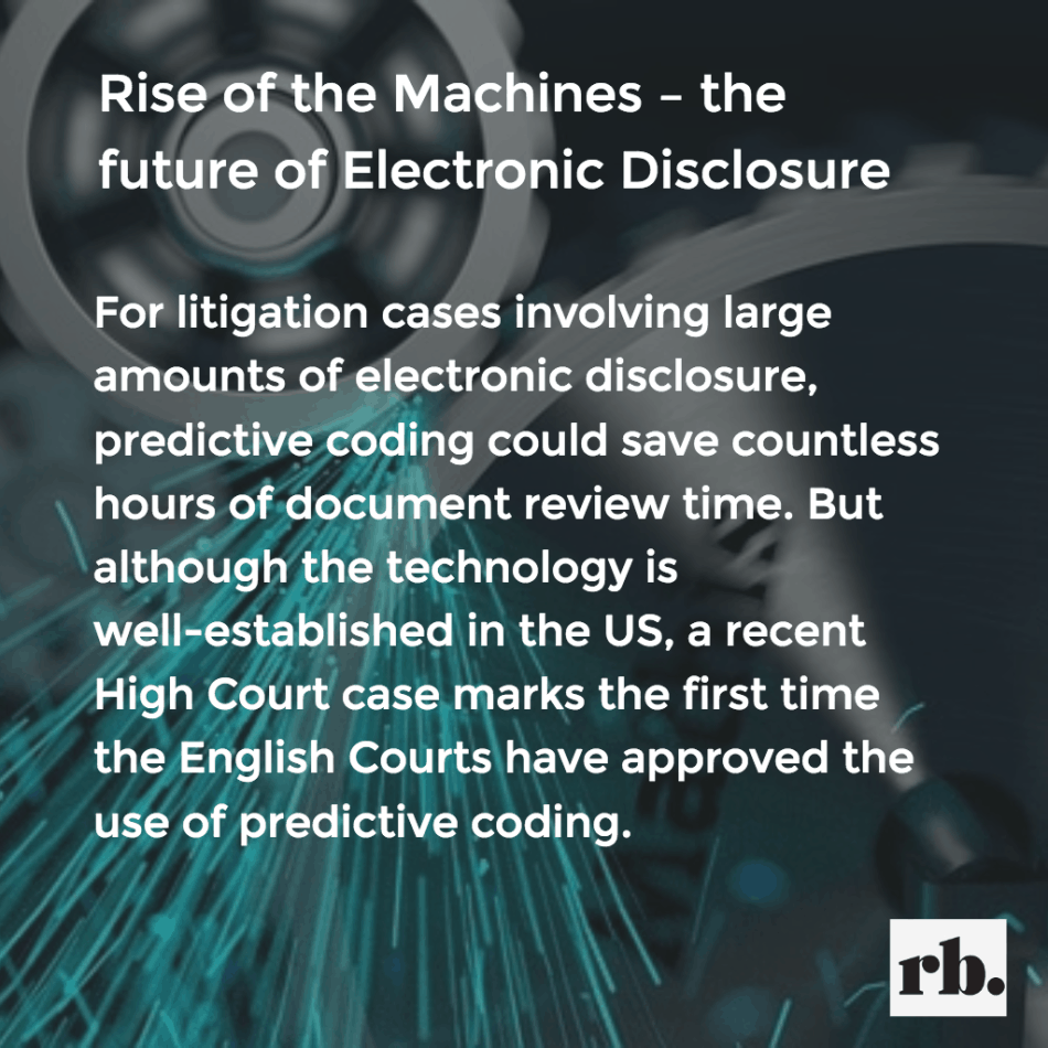 Rise of the Machines – the Future of Electronic Disclosure