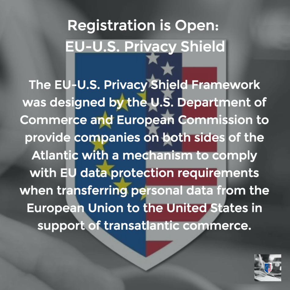 Open for Registration: Privacy Shield Overview